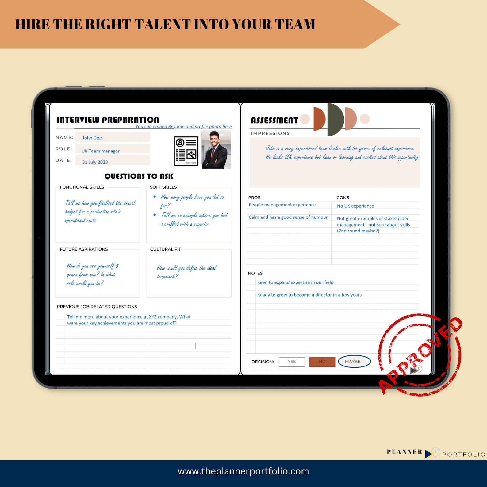 Onenote Templates, Work Planner, Business Planner for Team Manager Boho ...