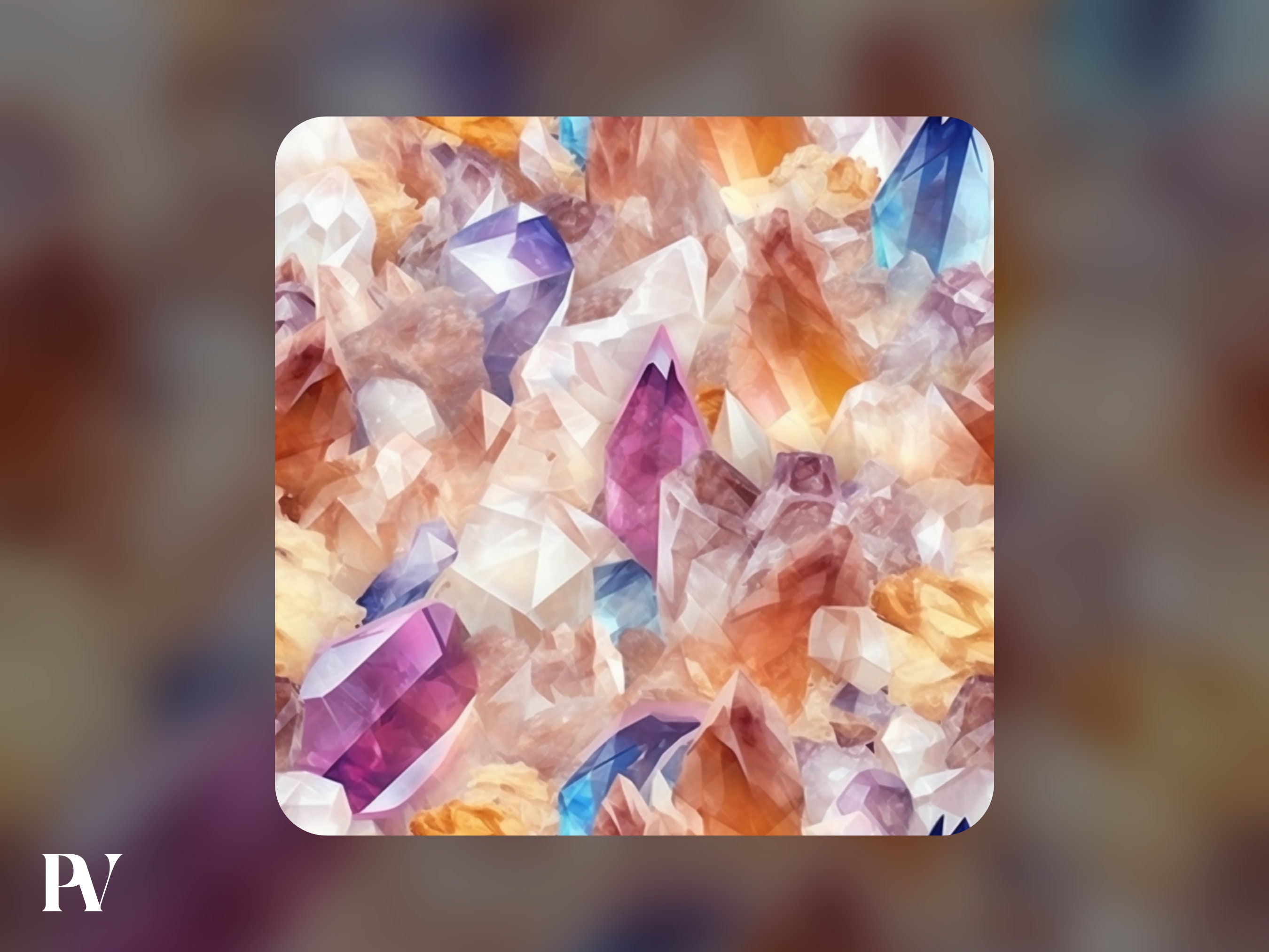 Seamless Quartz Crystal Patterns - Seamless Digital Paper - 10 Designs ...