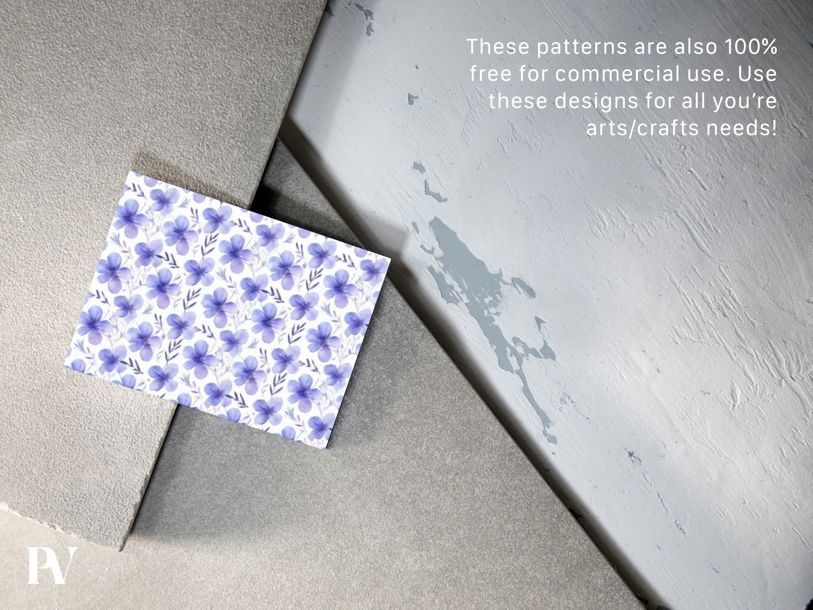 Seamless Watercolour Periwinkle Flower Patterns Seamless Digital Paper ...