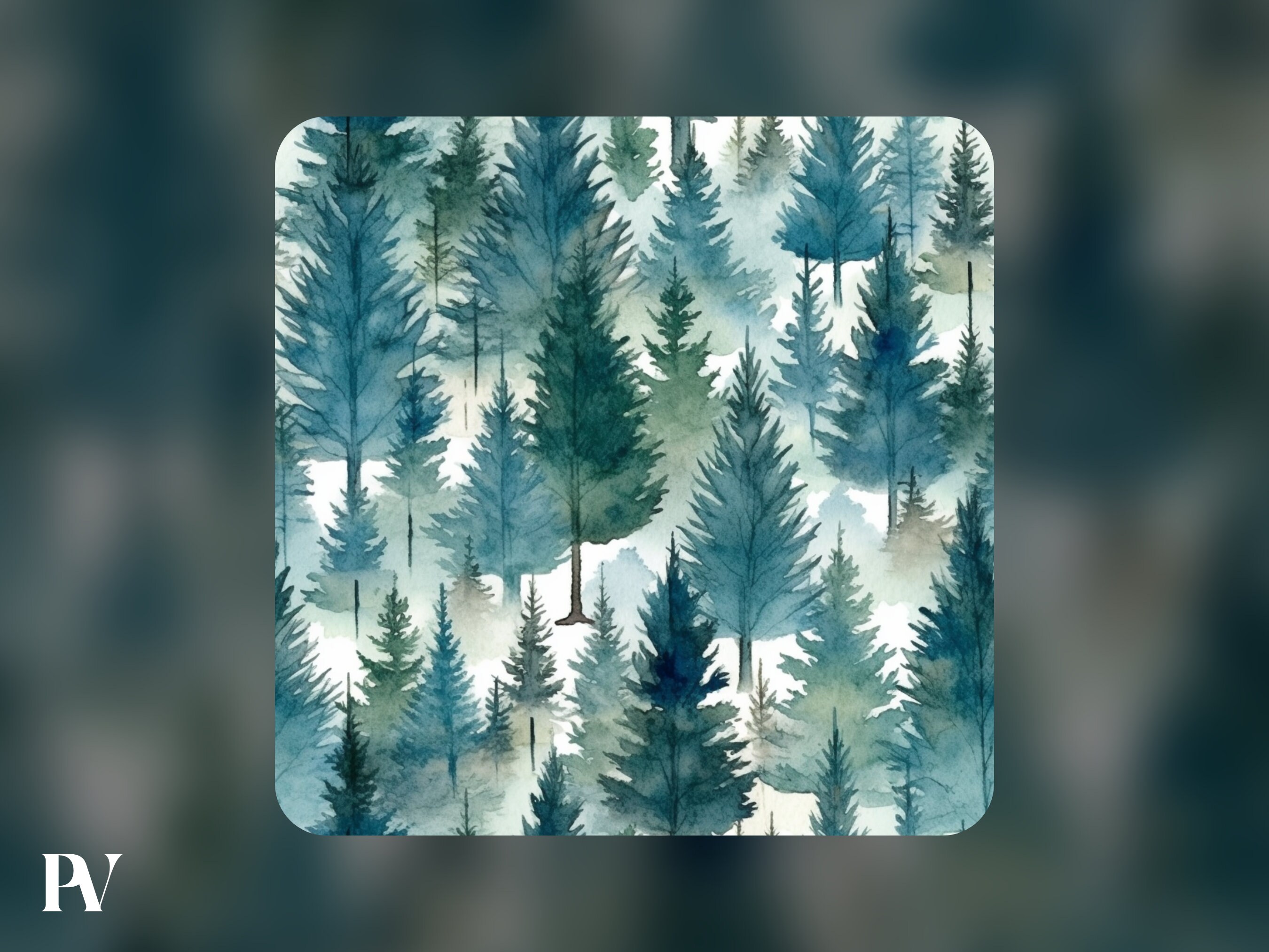 Seamless Watercolour Tree Patterns - Seamless Digital Paper - 10 ...