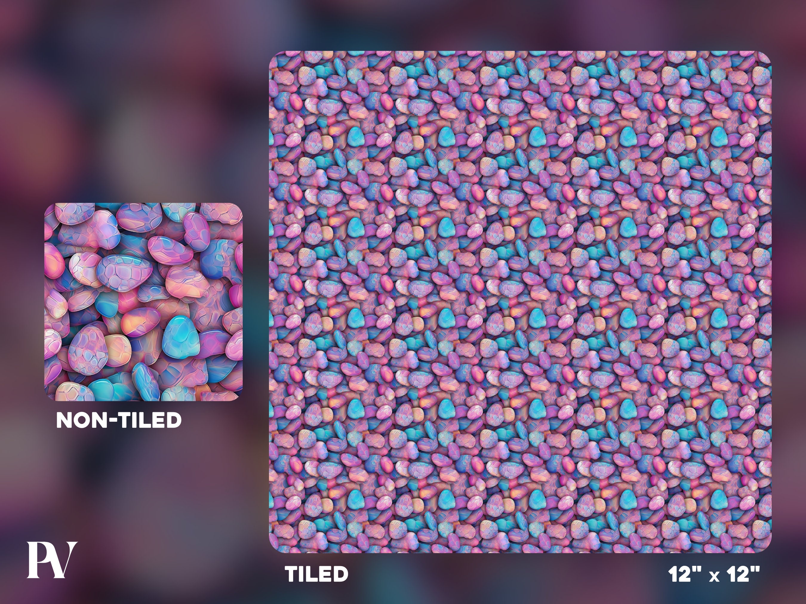 Seamless Opal Crystal Patterns - Seamless Digital Paper - 10 Designs ...