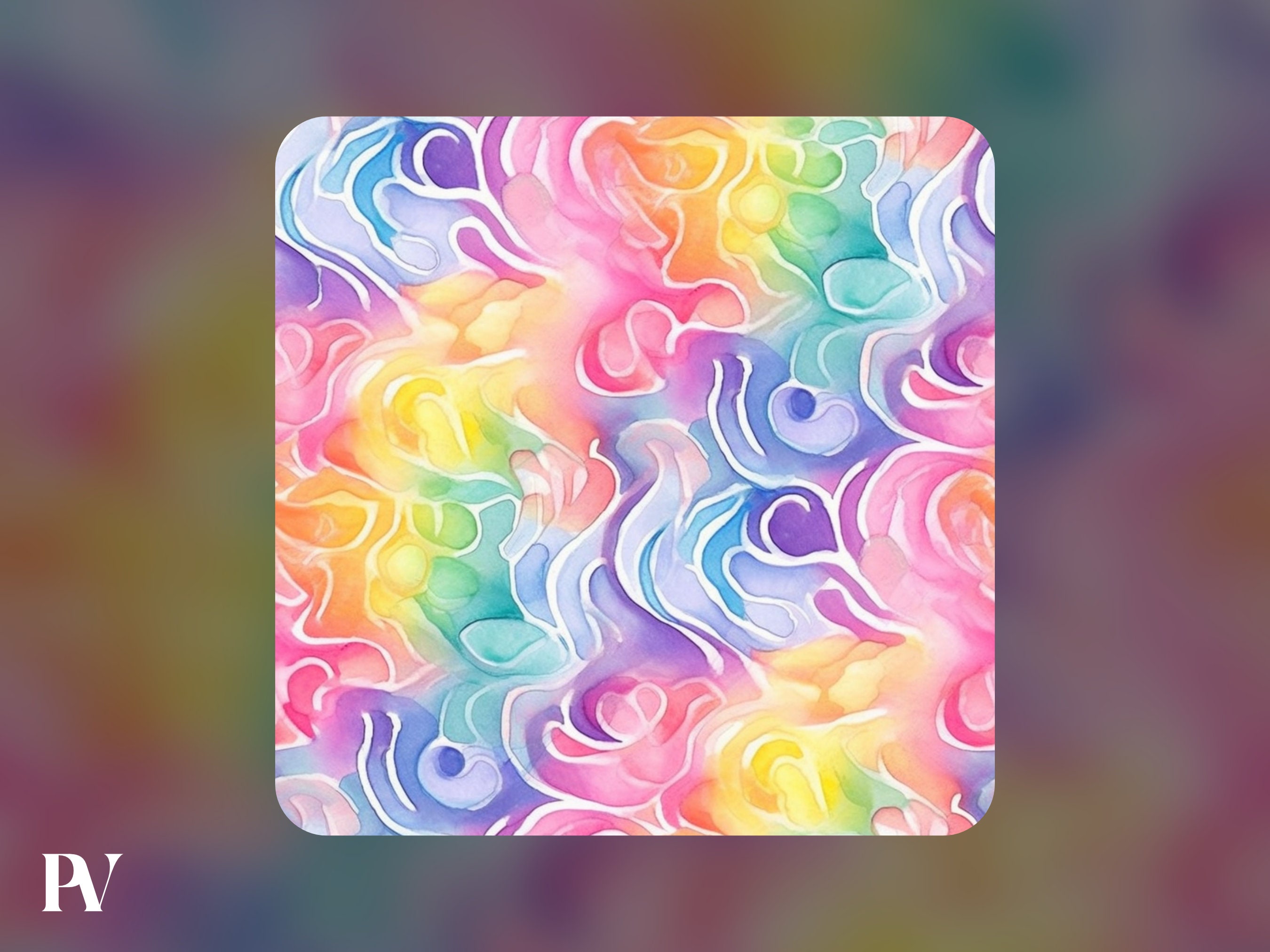 Seamless Watercolour Rainbow Patterns - Seamless Digital Paper - 10 ...