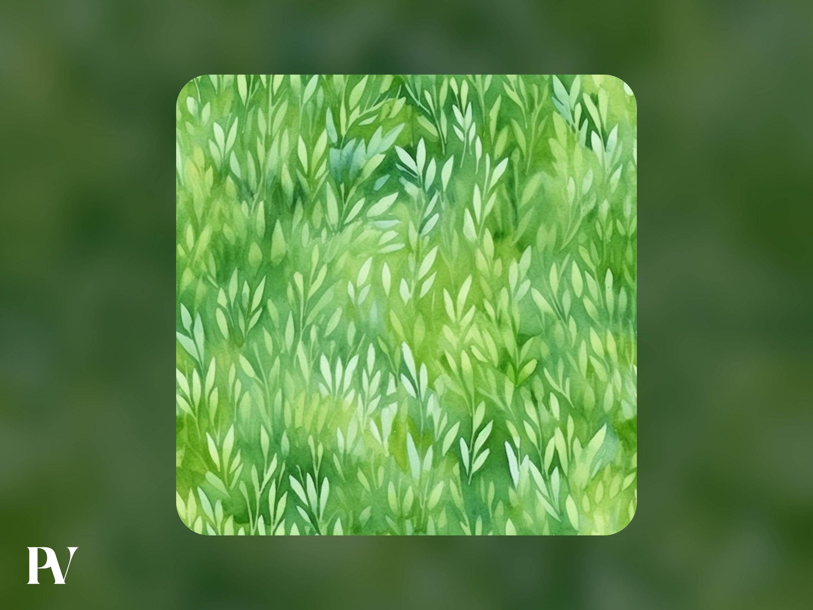 Seamless Watercolour Grass Digital Paper - Seamless Watercolour Grass ...