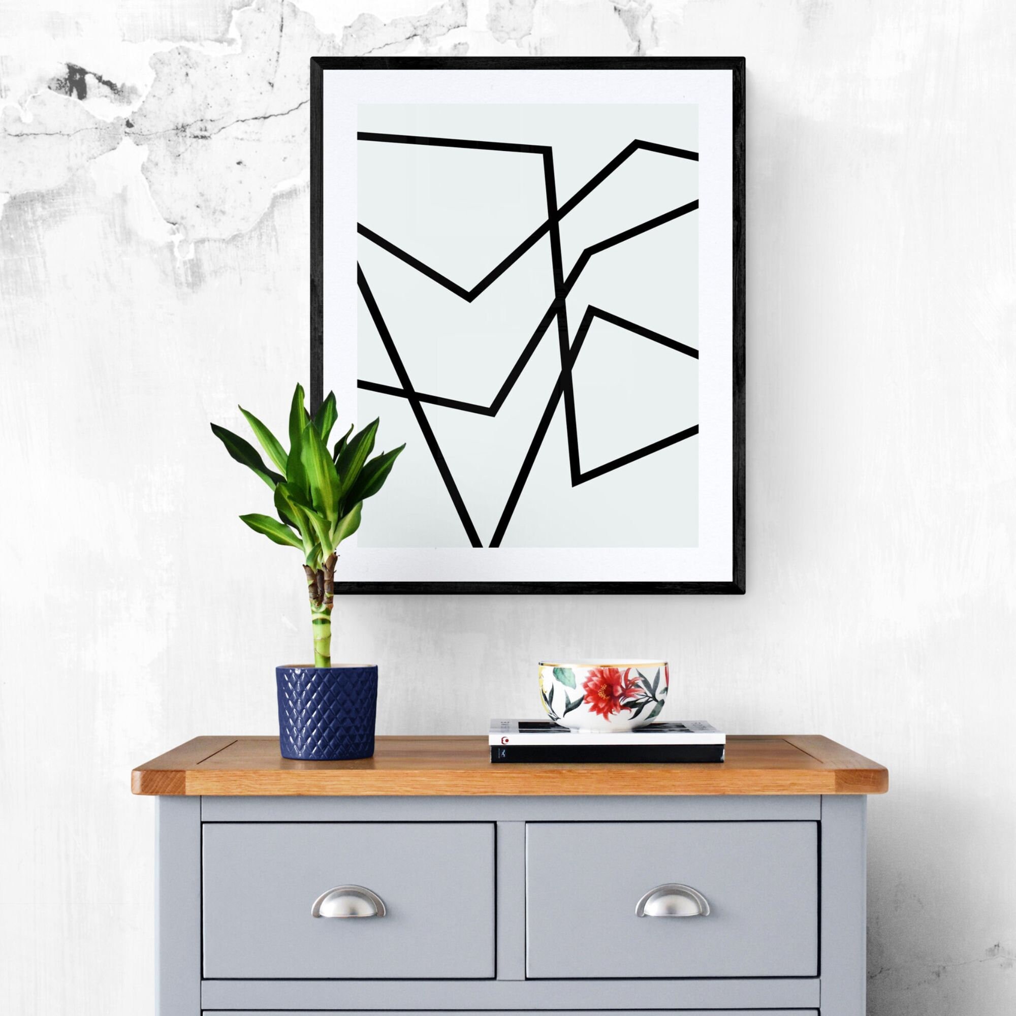 LINEAR ZEN | Line Art | Minimalist Wall Art | Modern Art - Etsy