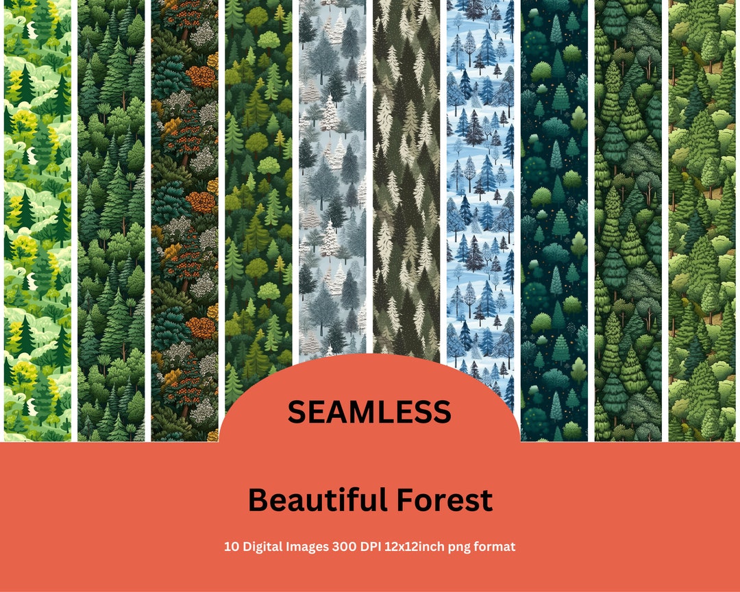 Beautiful Forest Seamless Pattern Collection (10 Patterns) - Etsy