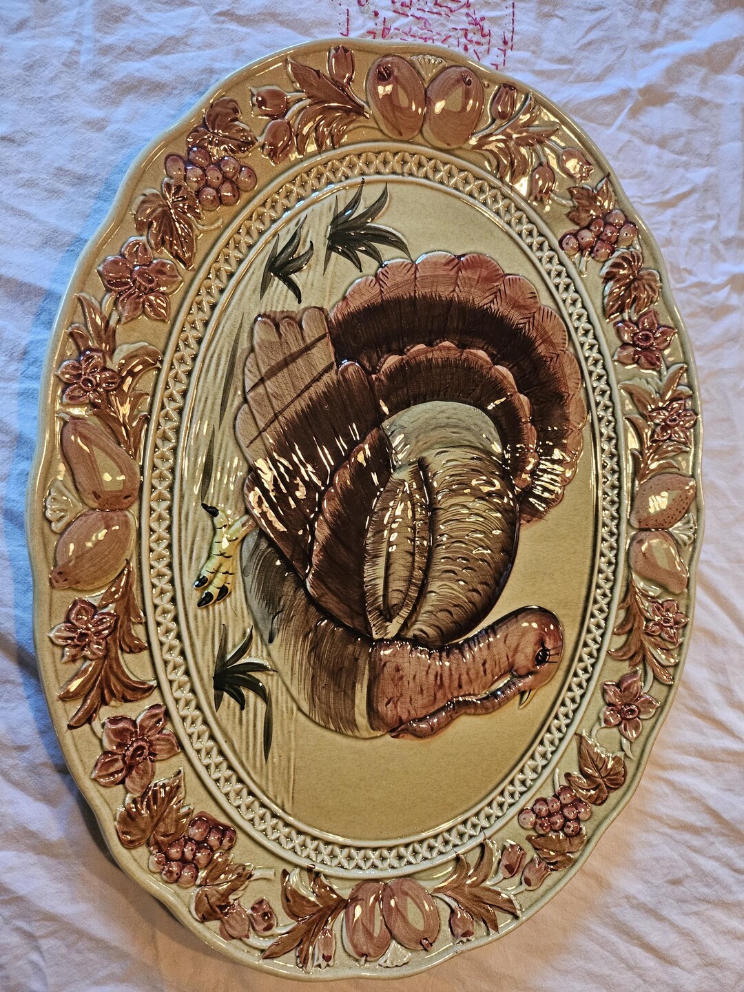 Vintage Lefton Large Turkey Platter - Japan - Etsy