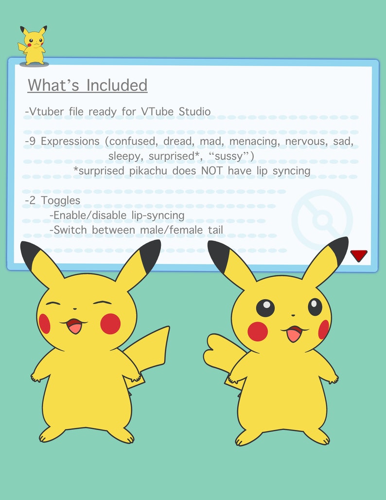 Pikachu Pal Vtuber Model - Etsy