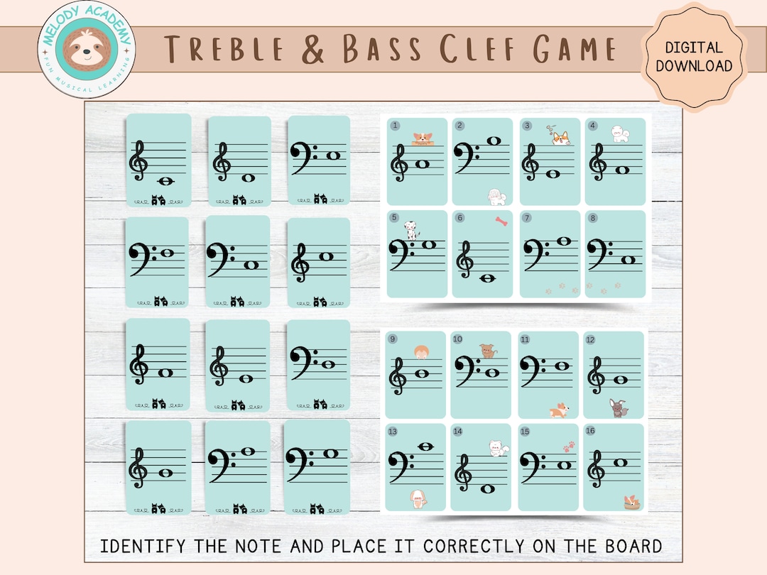 Learn the Music Notes - Note Placement Challenge for Treble & Bass Clef ...