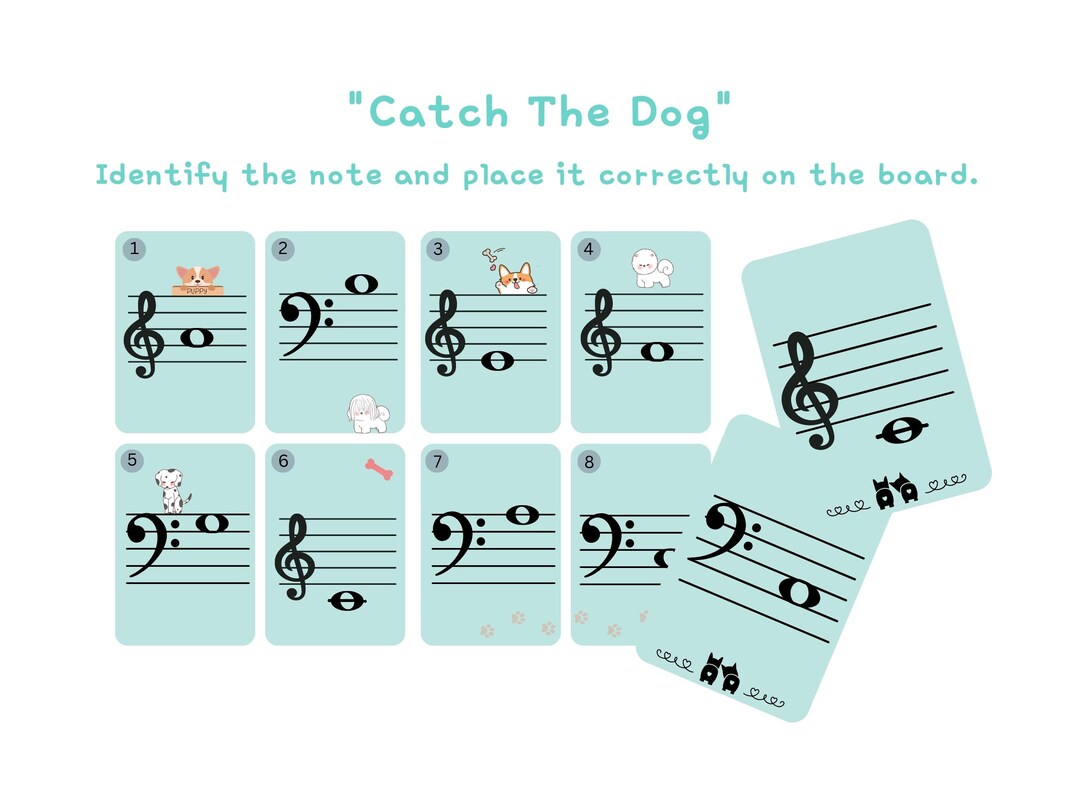 Learn the Music Notes Note Placement Challenge for Treble & Bass Clef ...