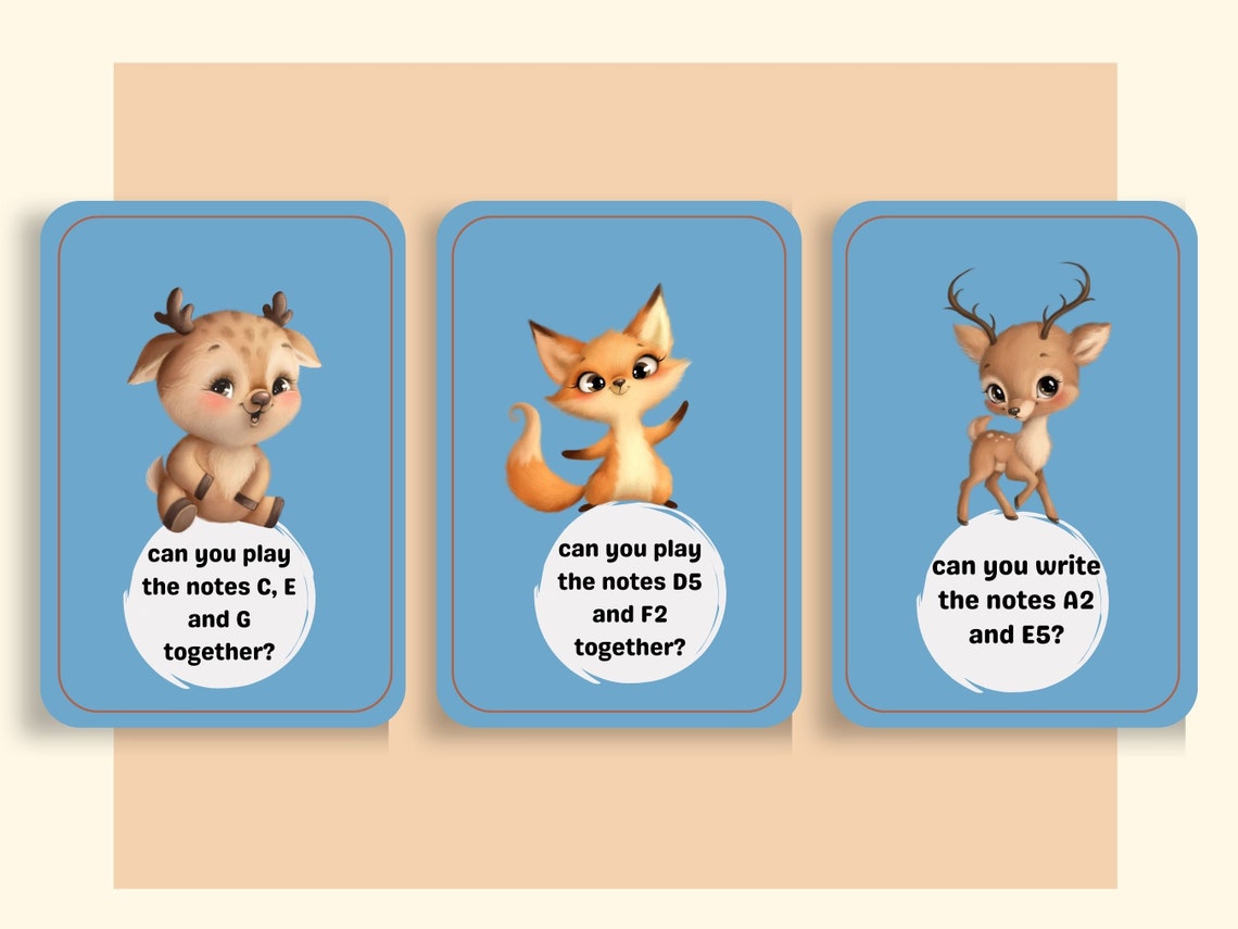 Music Note Trivia Game Treble & Bass Clef Music Education Piano Games ...