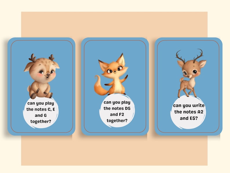 Music Note Trivia Game: Treble & Bass Clef (digital Download) - Etsy