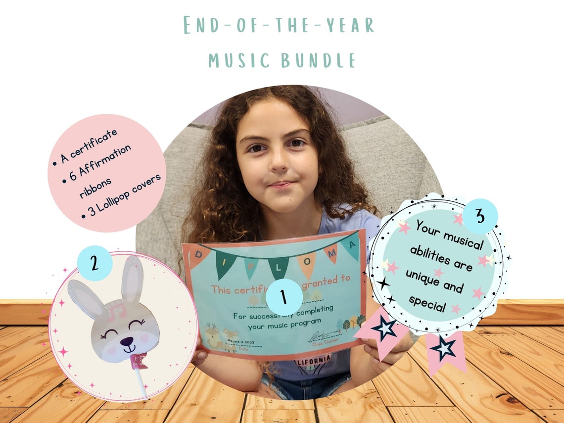 End-of-the-year Piano Student Bundle for Piano Teacher Music Education ...