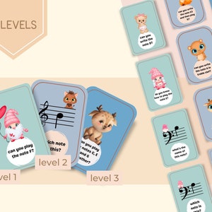 Music Note Trivia Game: Treble & Bass Clef (digital Download) - Etsy