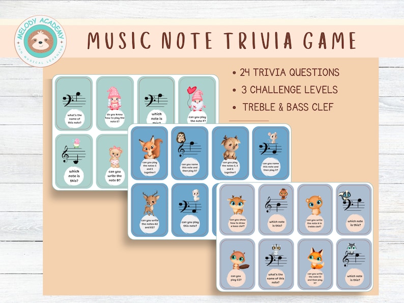 Music Games Bundle: Music Education, Notes & Chords (digital Download ...