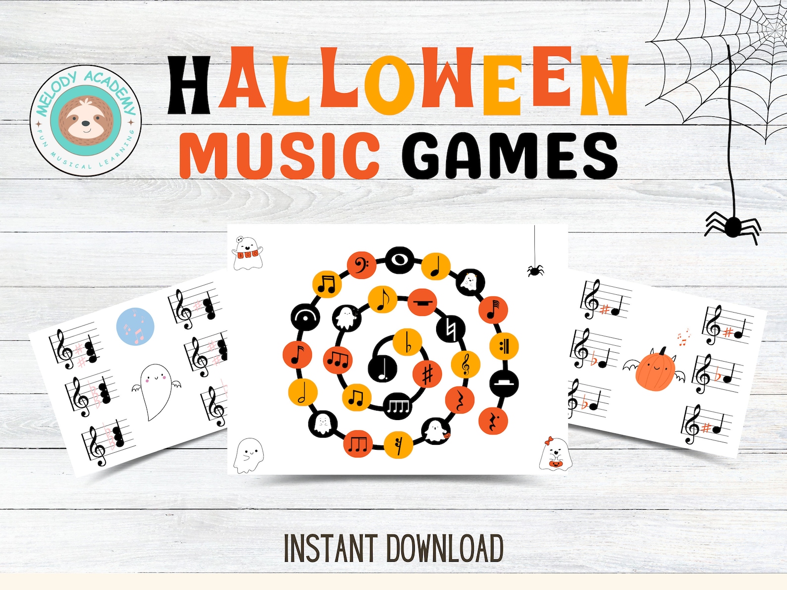 Halloween Music Theory Game: Spooky Symbols Challenge (printable) - Etsy