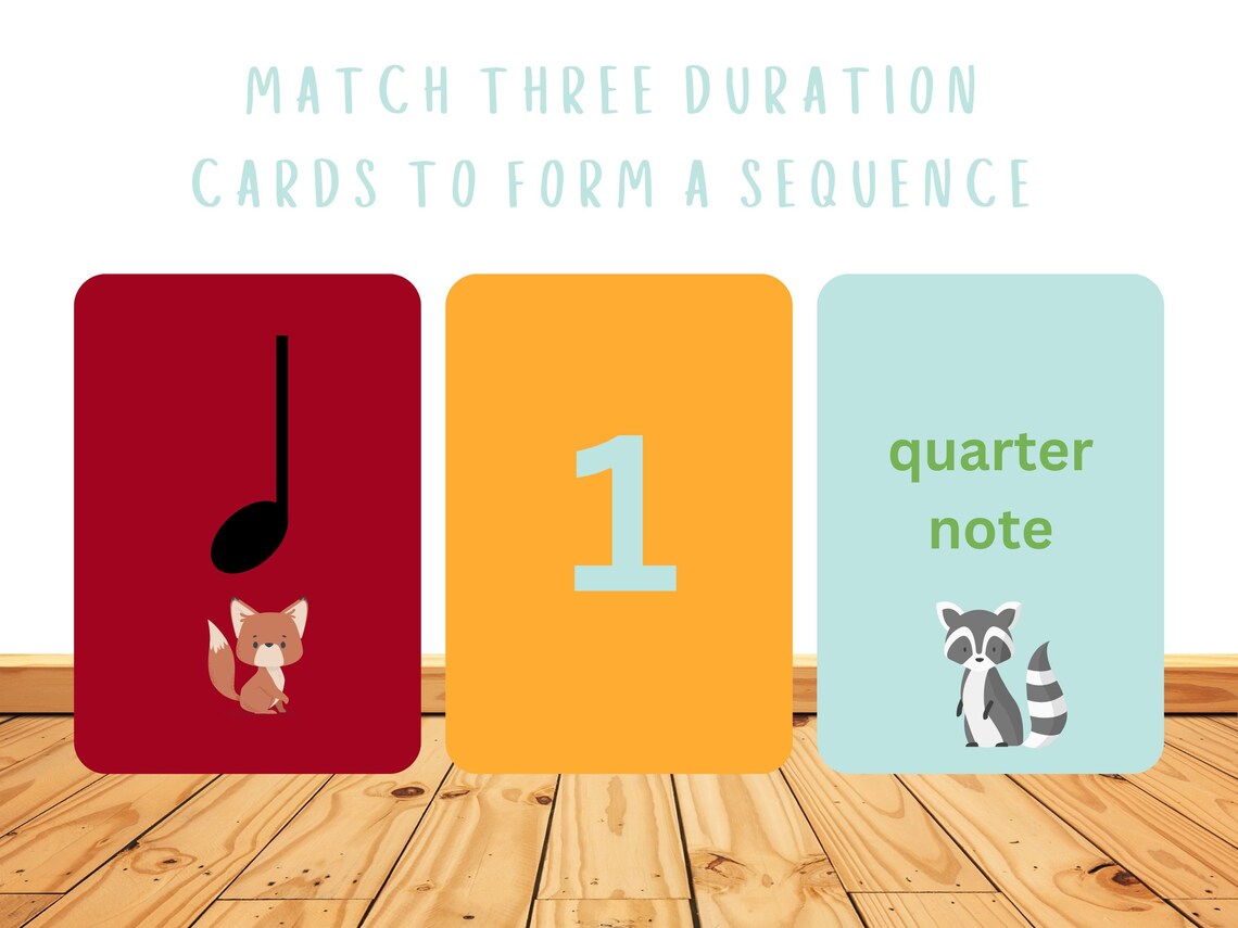 Note Durations Trio: Memory Game for Musical Rhythms Music Theory ...
