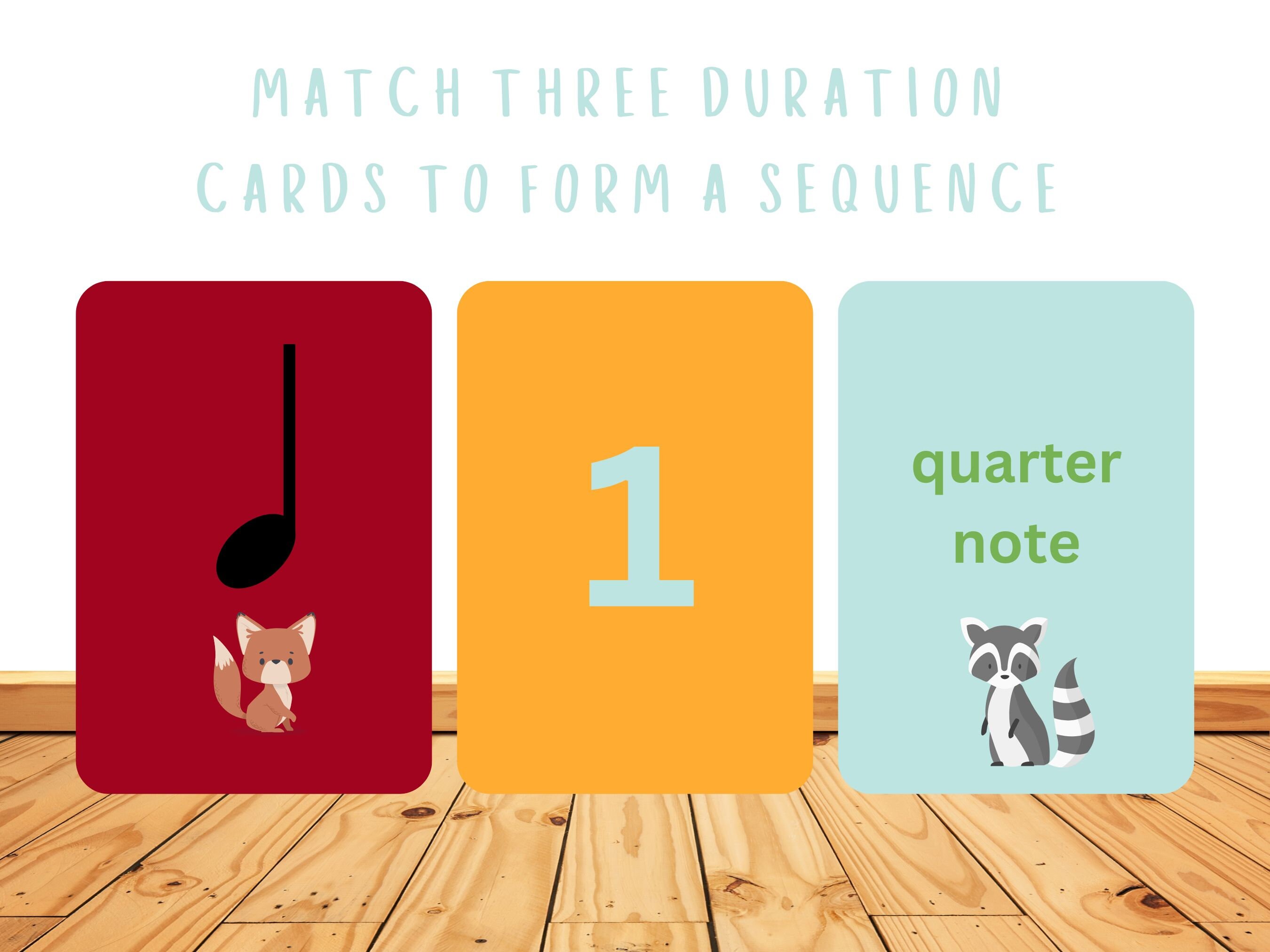 Note Durations Trio: Memory Game for Musical Rhythms Music Theory ...