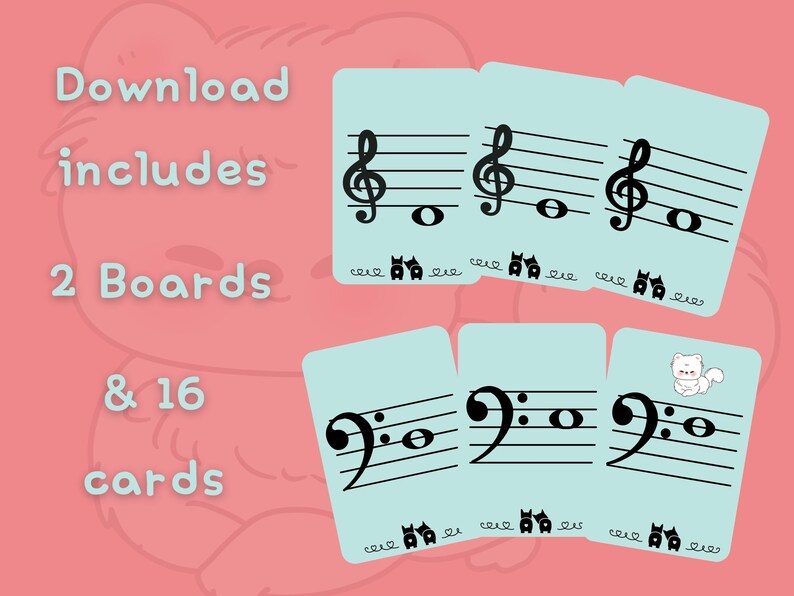 Learn the Music Notes Note Placement Challenge for Treble & Bass Clef ...