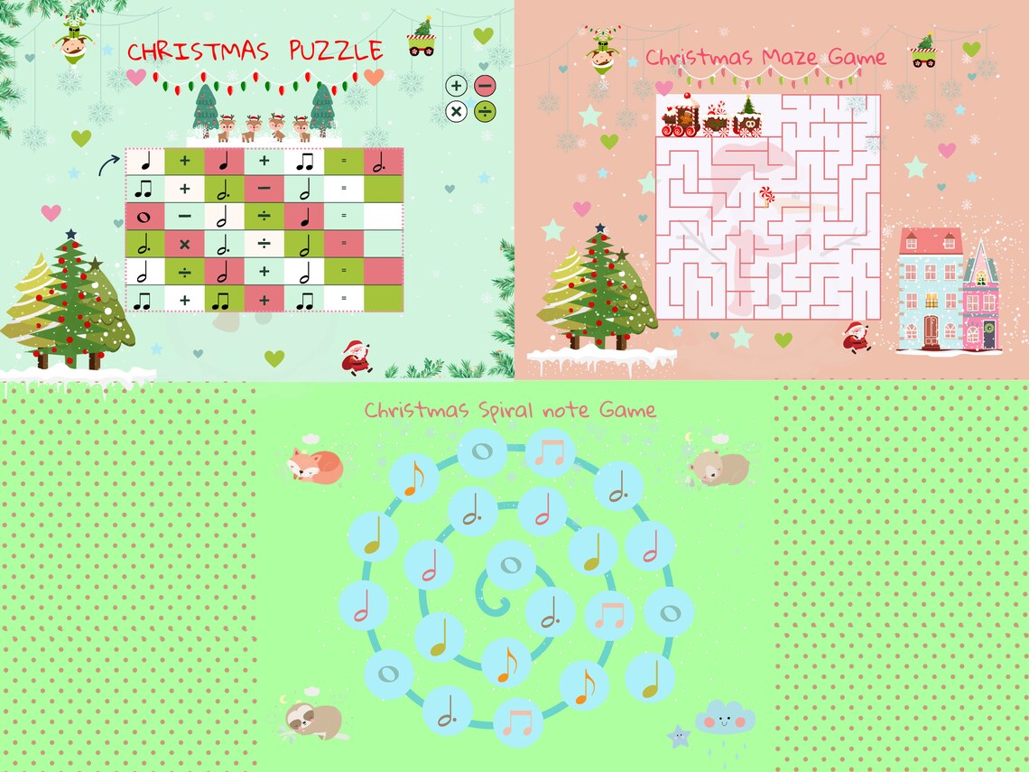 Christmas Music Games Bundle Music Education Piano Holliday - Etsy Israel
