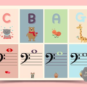 Bass Clef Memory Game Beginner Music Note Education Music Teacher ...