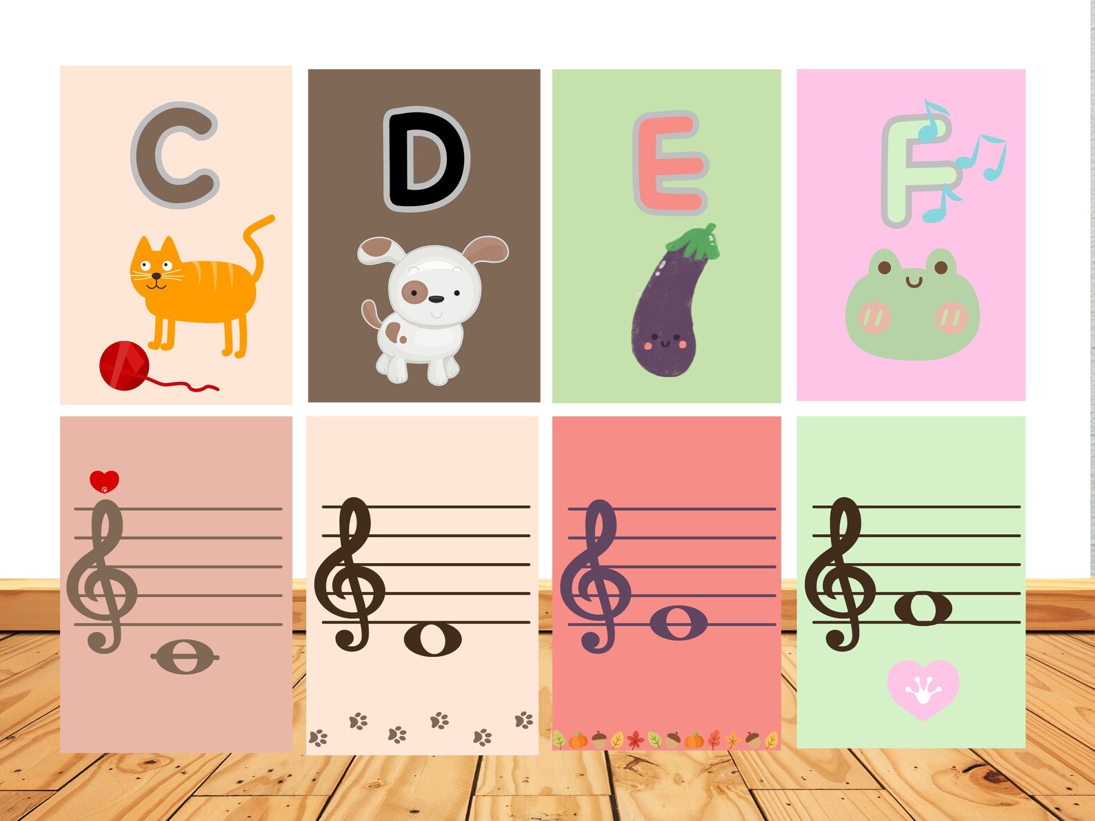 Treble Clef Memory Game Beginner Music Note Education Music Teacher ...