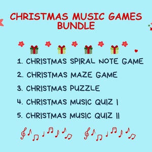 Christmas Music Games Bundle Music Education Piano Holliday - Etsy Israel