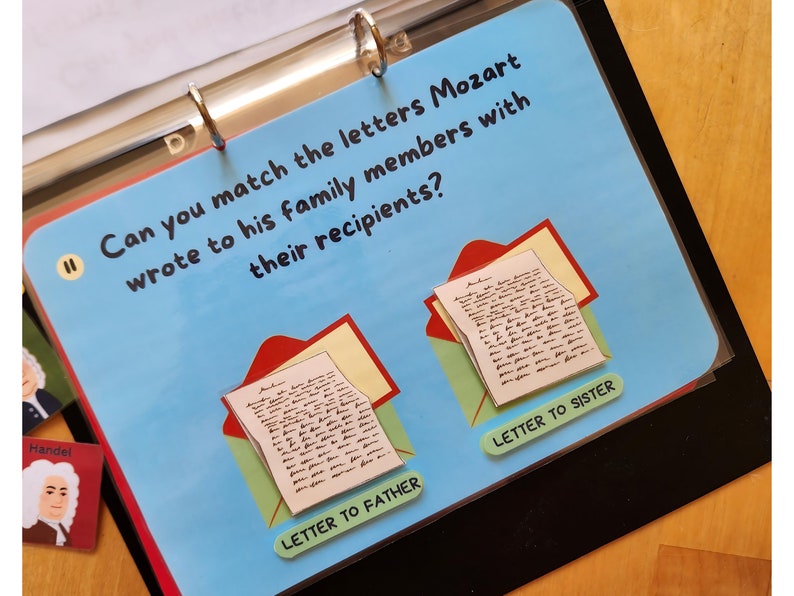 Music Busy Book Preschool Learning Binder Mozart Busy Book Homeschool ...
