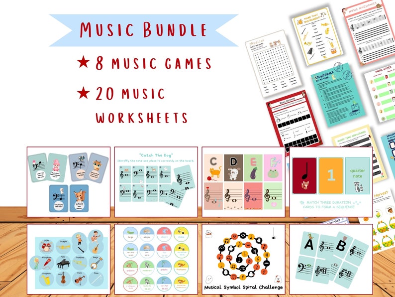 8 Best Music Games Bundle Music Education Theory Piano Teacher ...