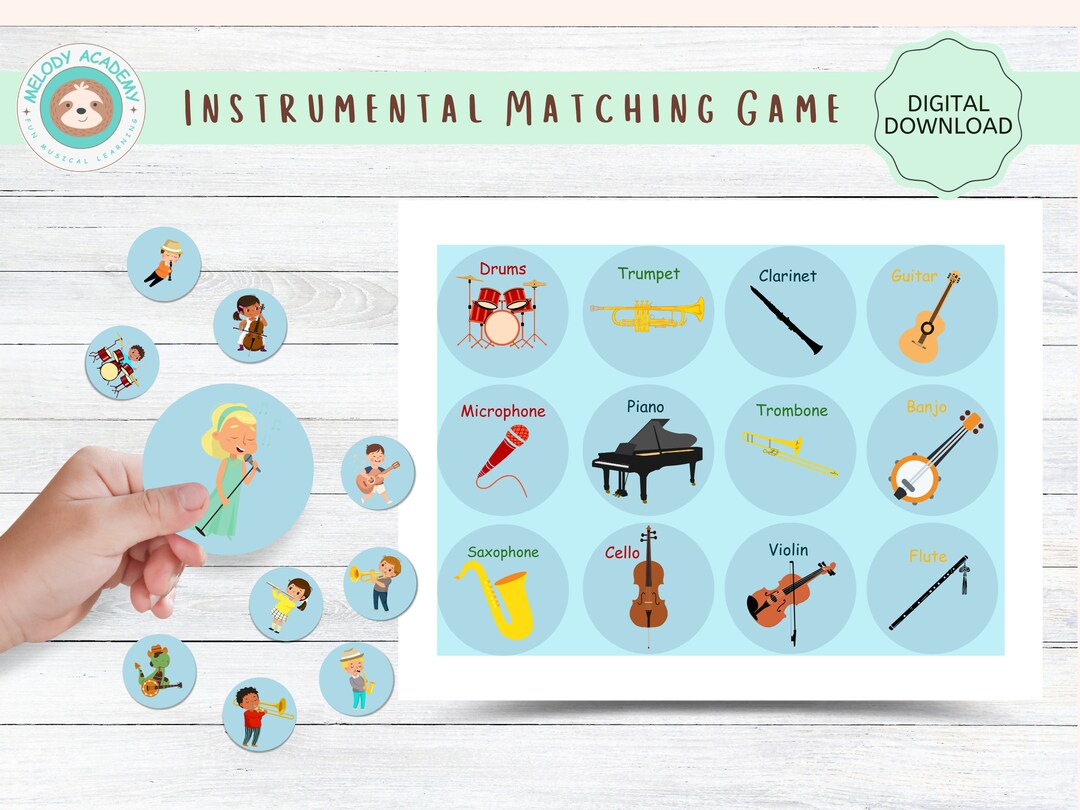 Instrument Matching Game: Music Education Resource (digital Download ...