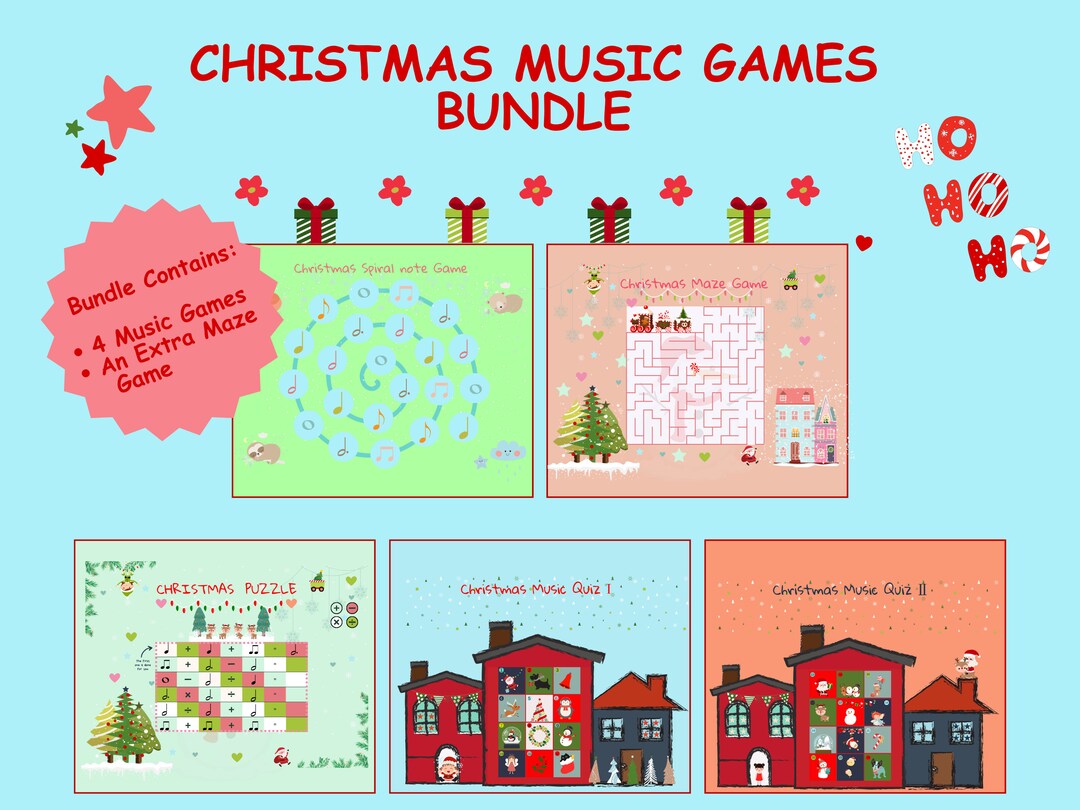 Christmas Music Games Bundle Music Education Piano Holliday - Etsy Israel