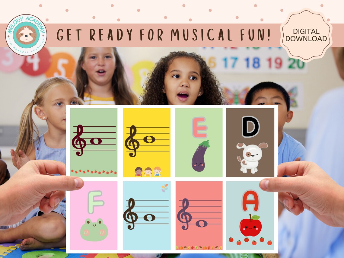Treble Clef Memory Game: Beginner Music Education (digital Download) - Etsy