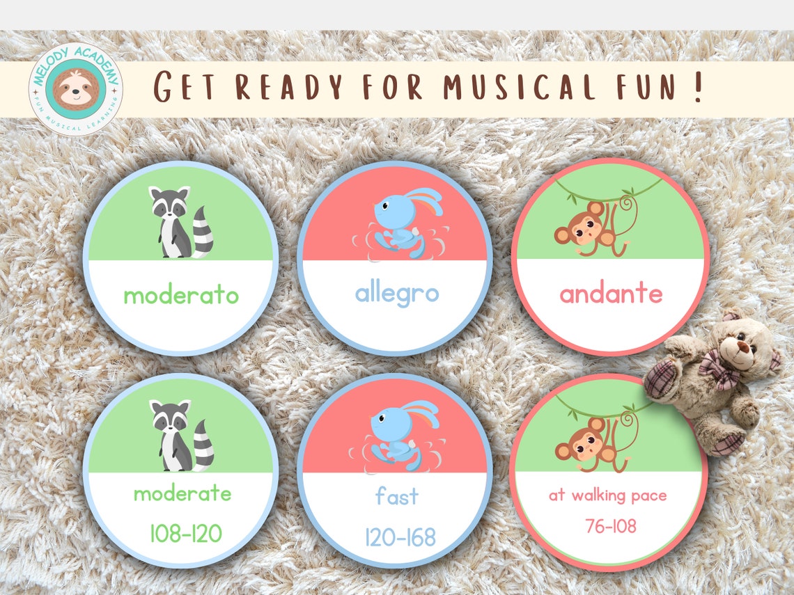 Tempo Memory Match Music Flashcards Music Game Music Classroom Music ...