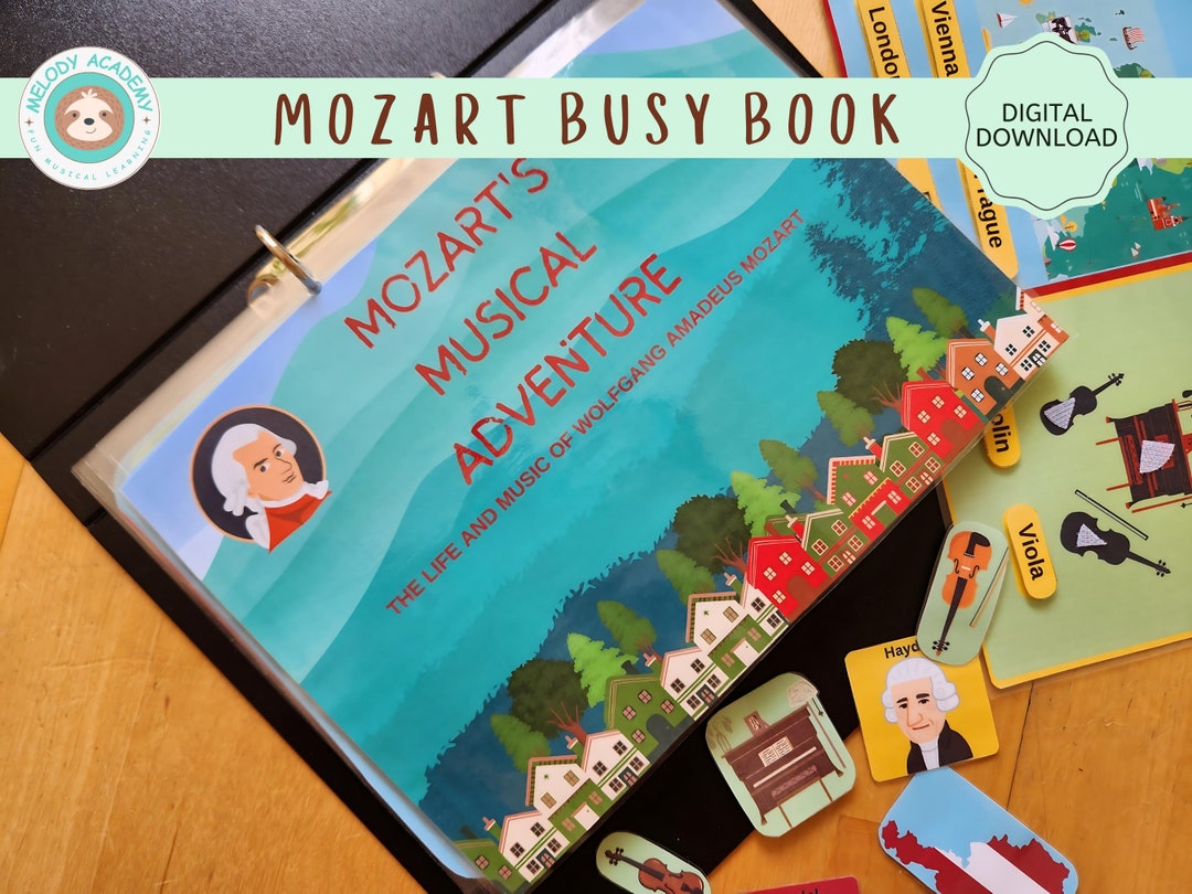 Music Busy Book Preschool Learning Binder Mozart Busy Book Homeschool ...