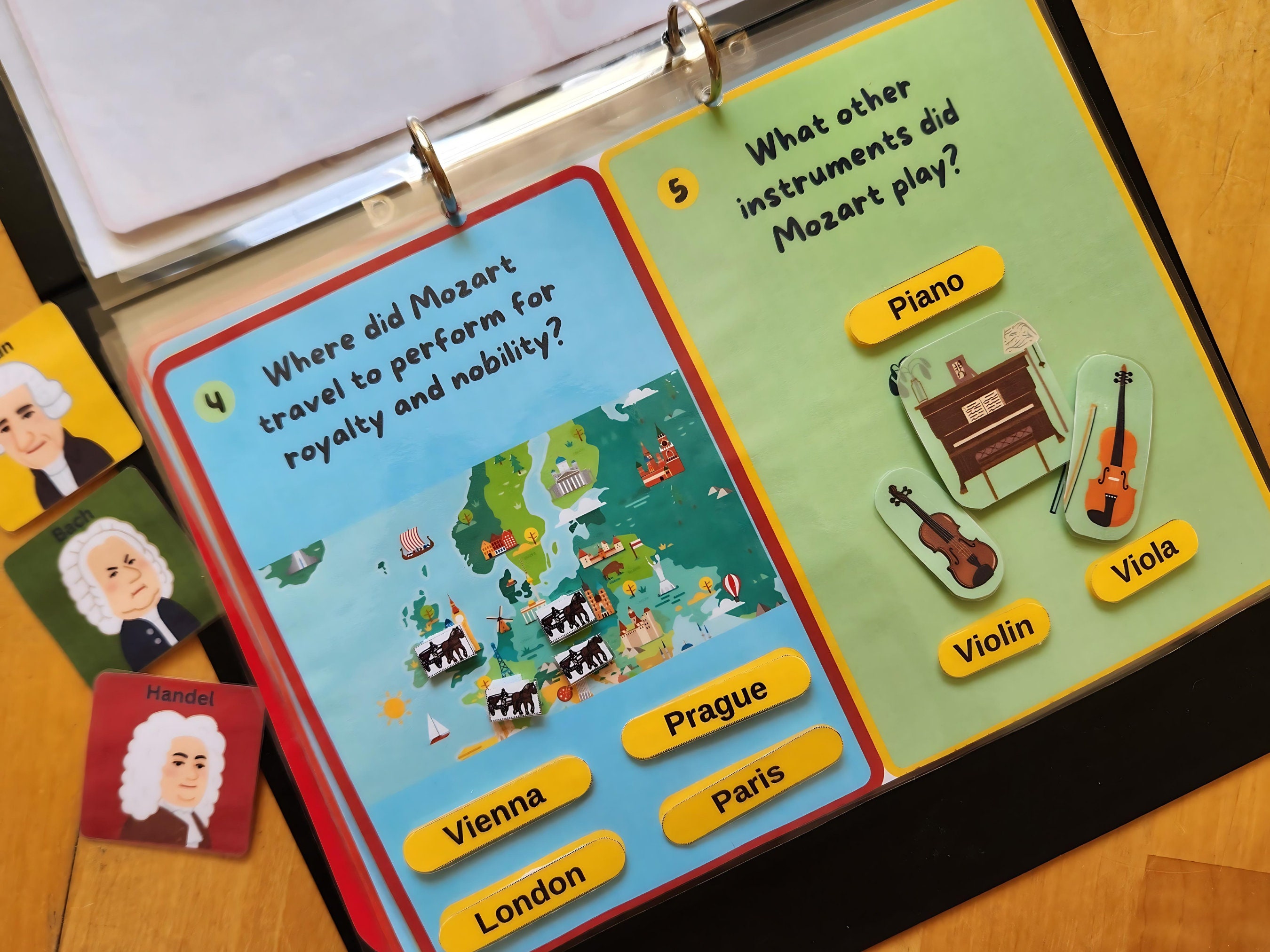 Music Busy Book Preschool Learning Binder Mozart Busy Book Homeschool ...