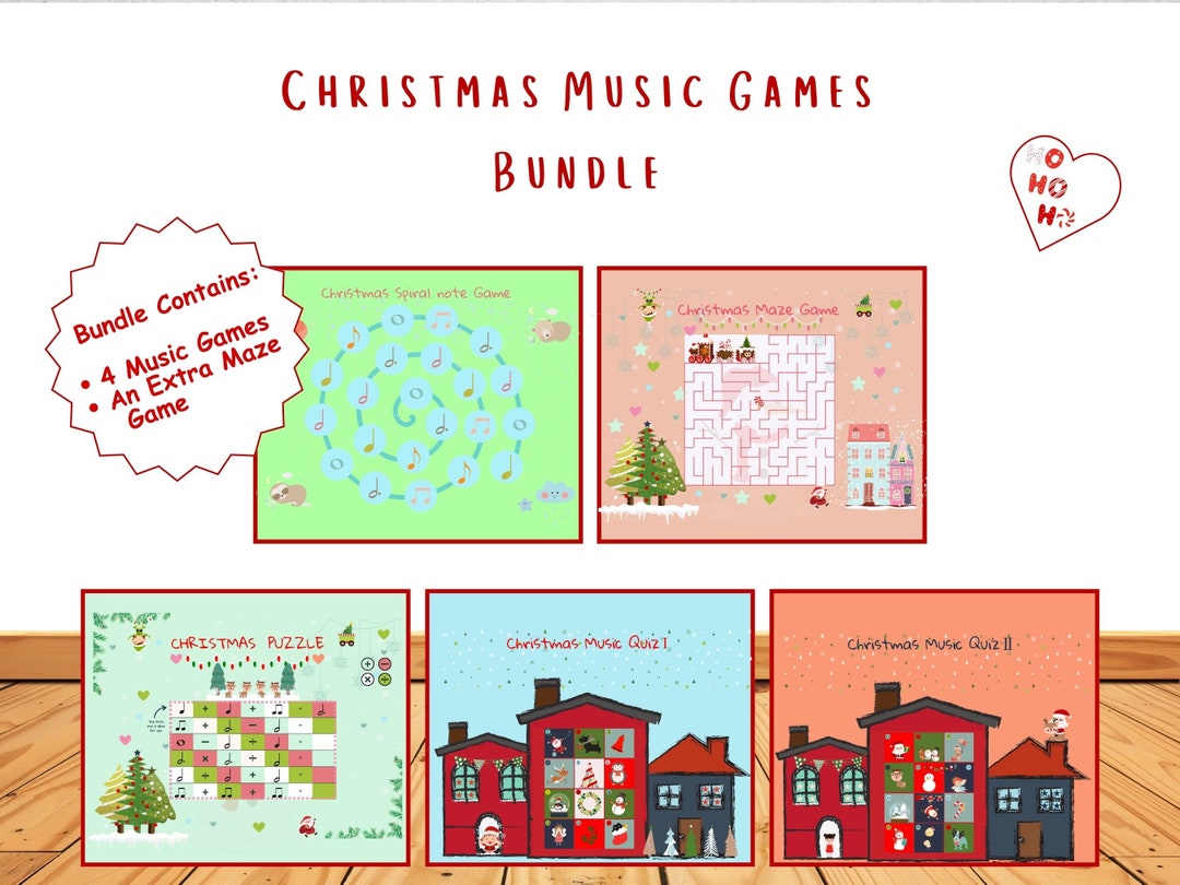 Christmas Music Games Bundle Music Education Piano Holliday Game Music ...