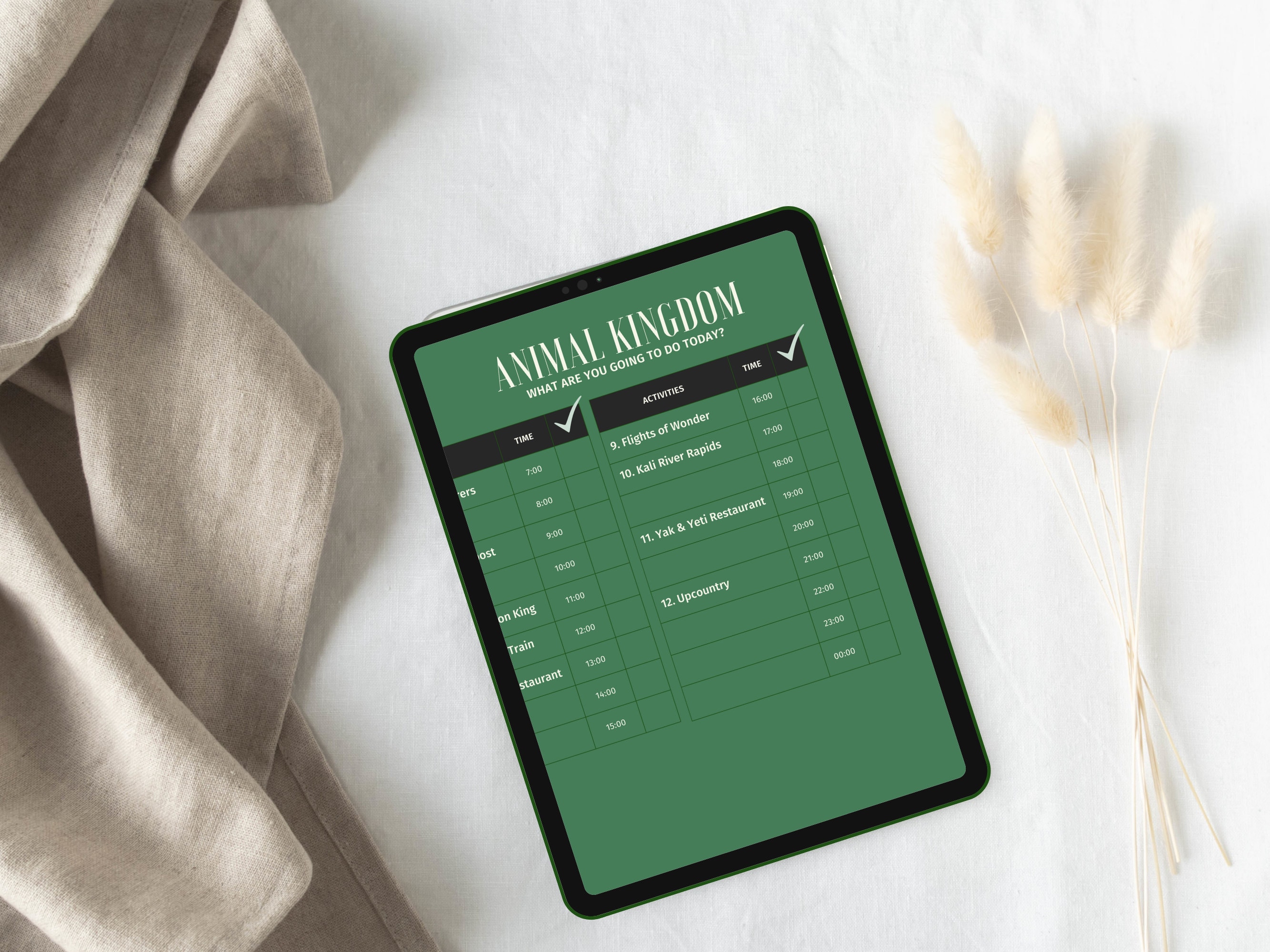 WDW Planner, WDW Touring Plan, WDW Itinerary Template, Vacation Planner ...