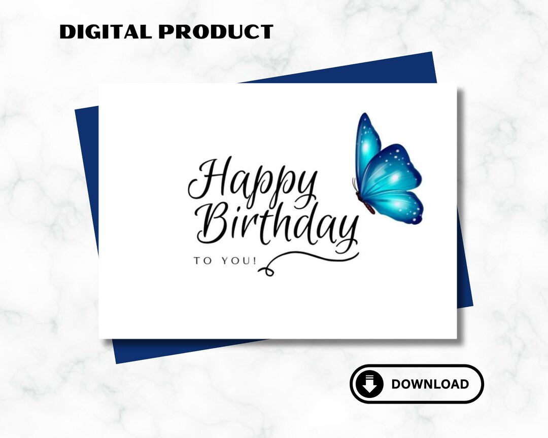 Happy Birthday to You Printable Card / Instant Download PDF / Birthday ...