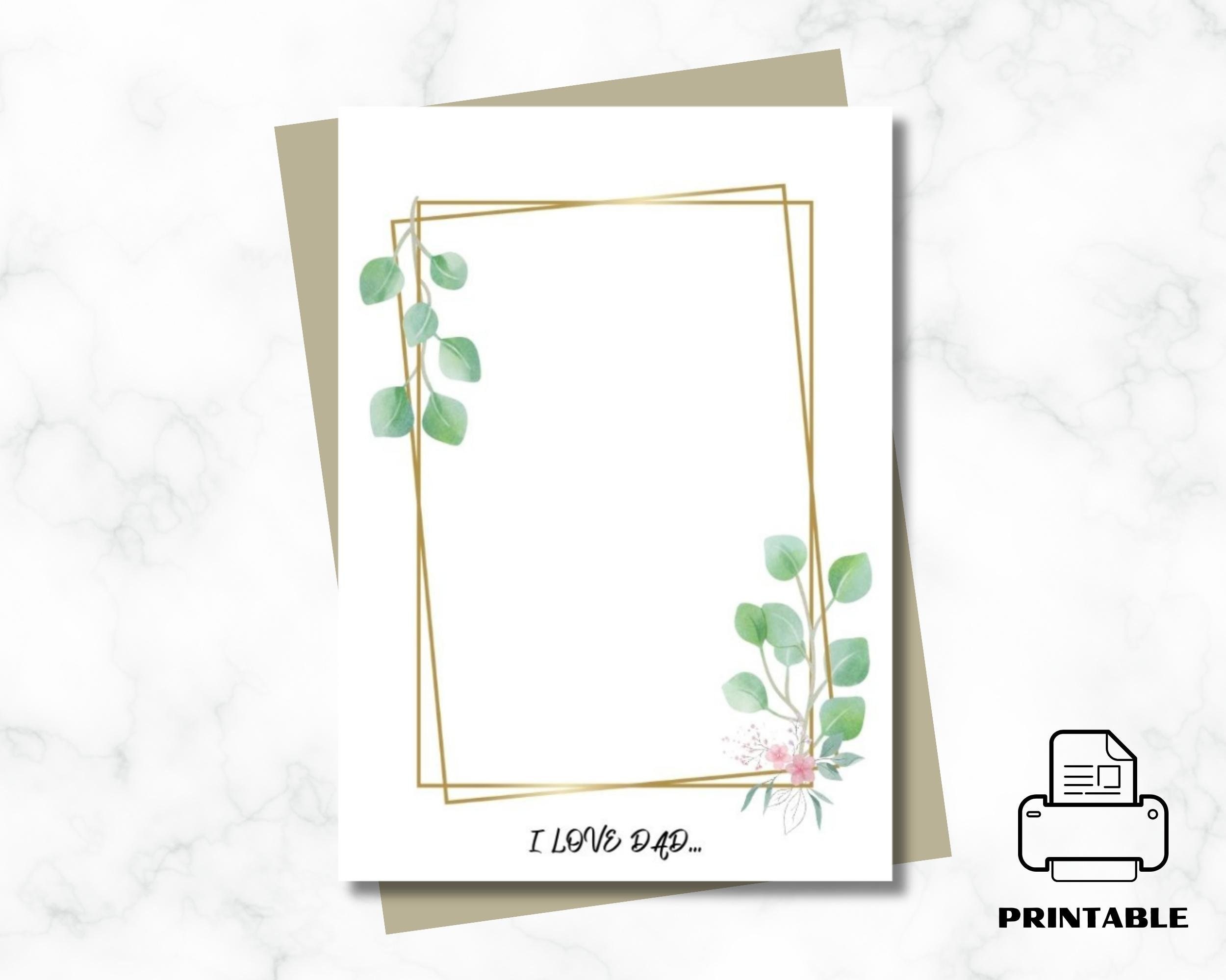 Happy Father's Day Printable Card / Instant Download PDF / Card ...