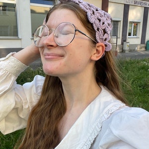 Flower Headband and Bandana | PDF Crochet 2in1 Pattern | Cottagecore Fairycore Daisy Kerchief ...