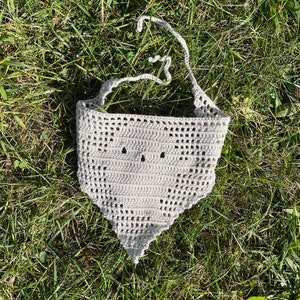 Ghost Bandana | 3in1 PDF Filet Crochet Pattern and Chart | Halloween ...