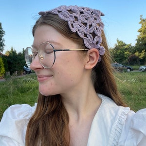 Flower Headband and Bandana | PDF Crochet 2in1 Pattern | Cottagecore Fairycore Daisy Kerchief ...
