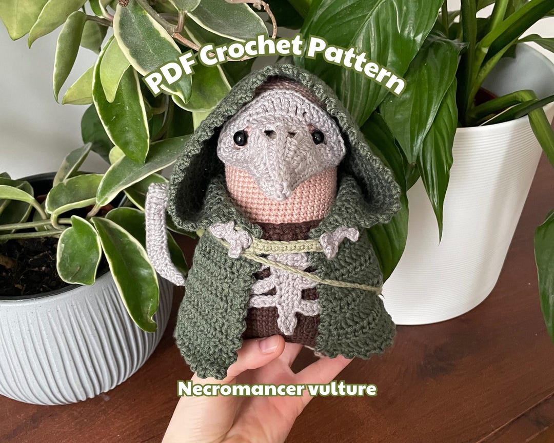 Necromancer Vulture | PDF Crochet Amigurumi Pattern | Fantasy Character ...
