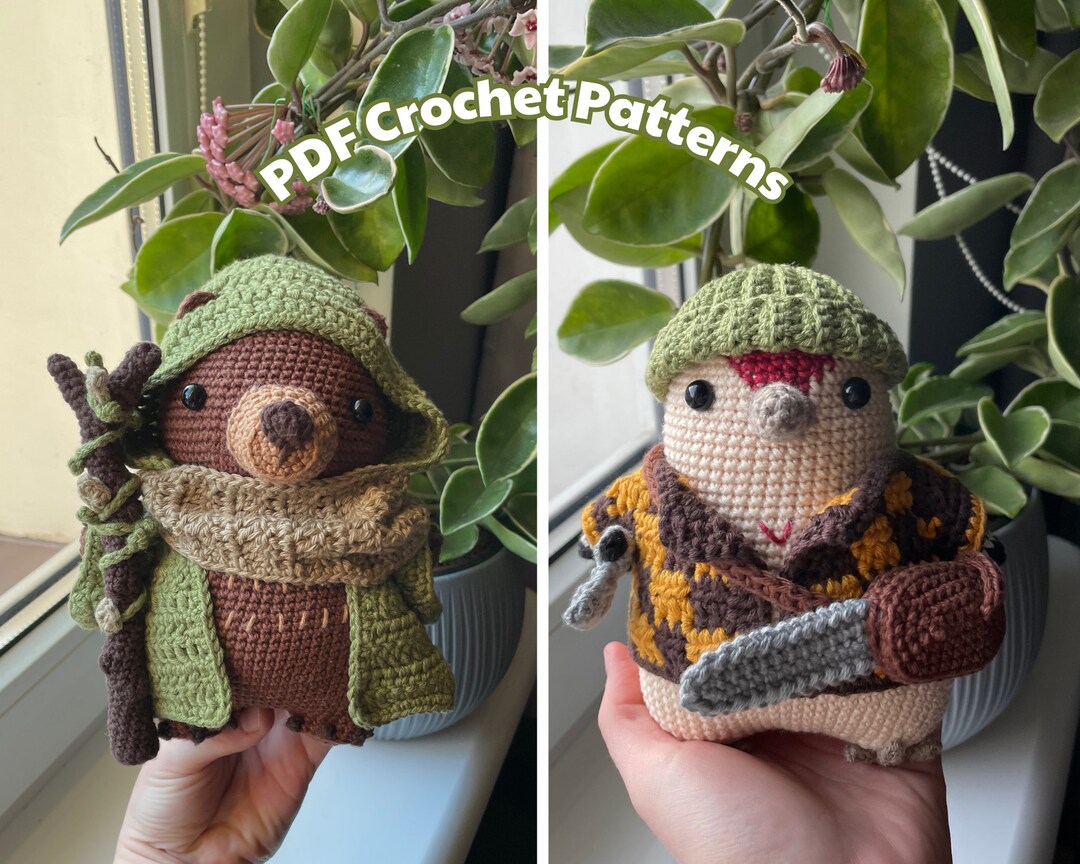 Druid Bear, Woodpecker Lumberjack | 2in1 PDF Crochet Amigurumi Pattern ...