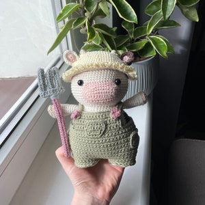 Farmer and Ice Cream Cow | PDF Crochet Amigurumi 2in1 Pattern | Plushie ...