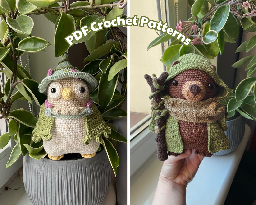 Druid Bear, Witch Owl | 2in1 PDF Crochet Amigurumi Pattern Bundle ...