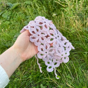 Flower Headband and Bandana | PDF Crochet 2in1 Pattern | Cottagecore Fairycore Daisy Kerchief ...