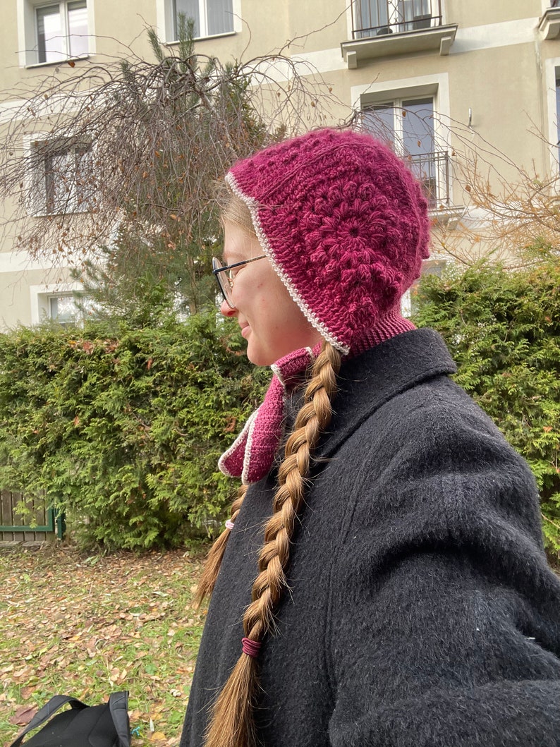 Berry Balaclava, PDF Crochet Pattern, 60s Bonnet, Winter Hood Snood ...