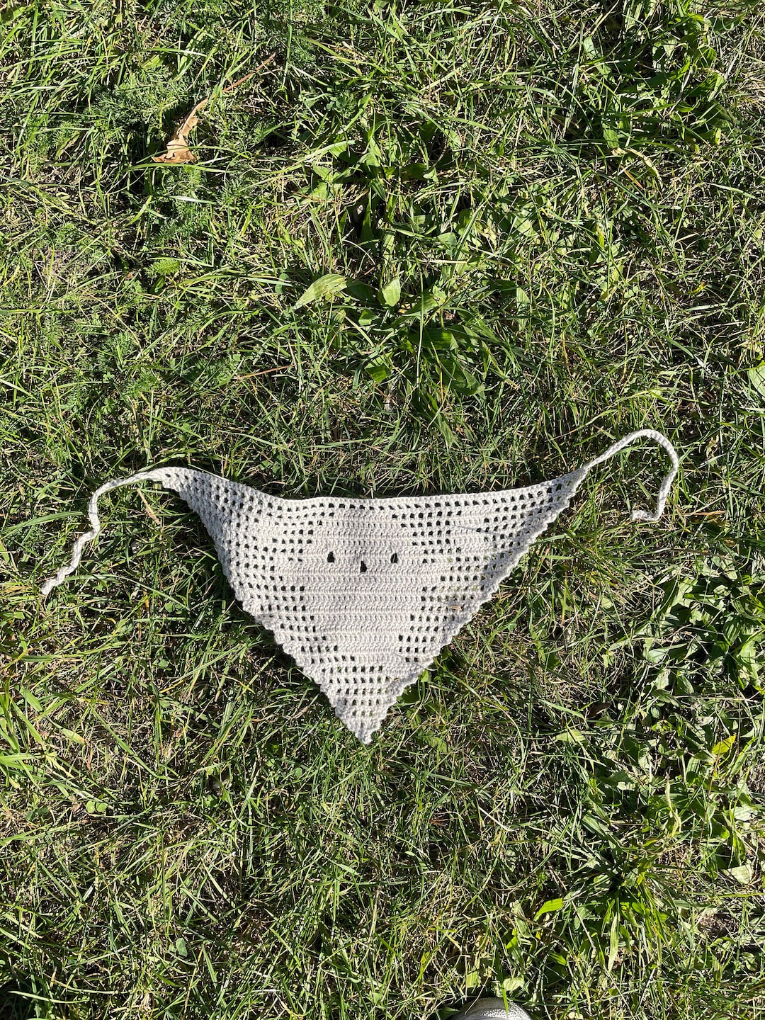 Ghost Bandana | 3in1 PDF Filet Crochet Pattern and Chart | Halloween ...