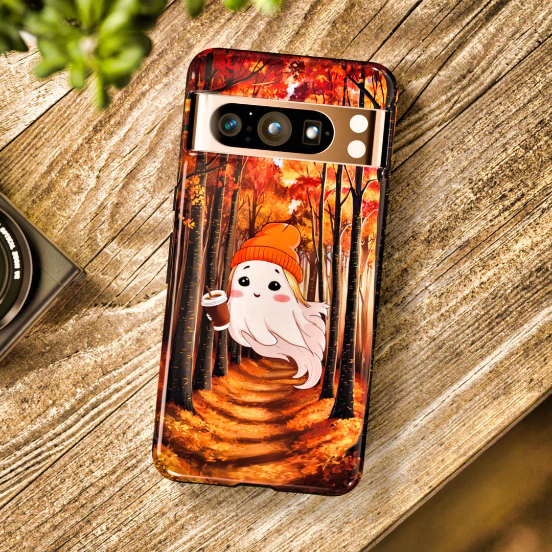 Pixel Ghost Case, Coffee Lover Ghost Case, Cute Spooky Kawaii, Cute ...