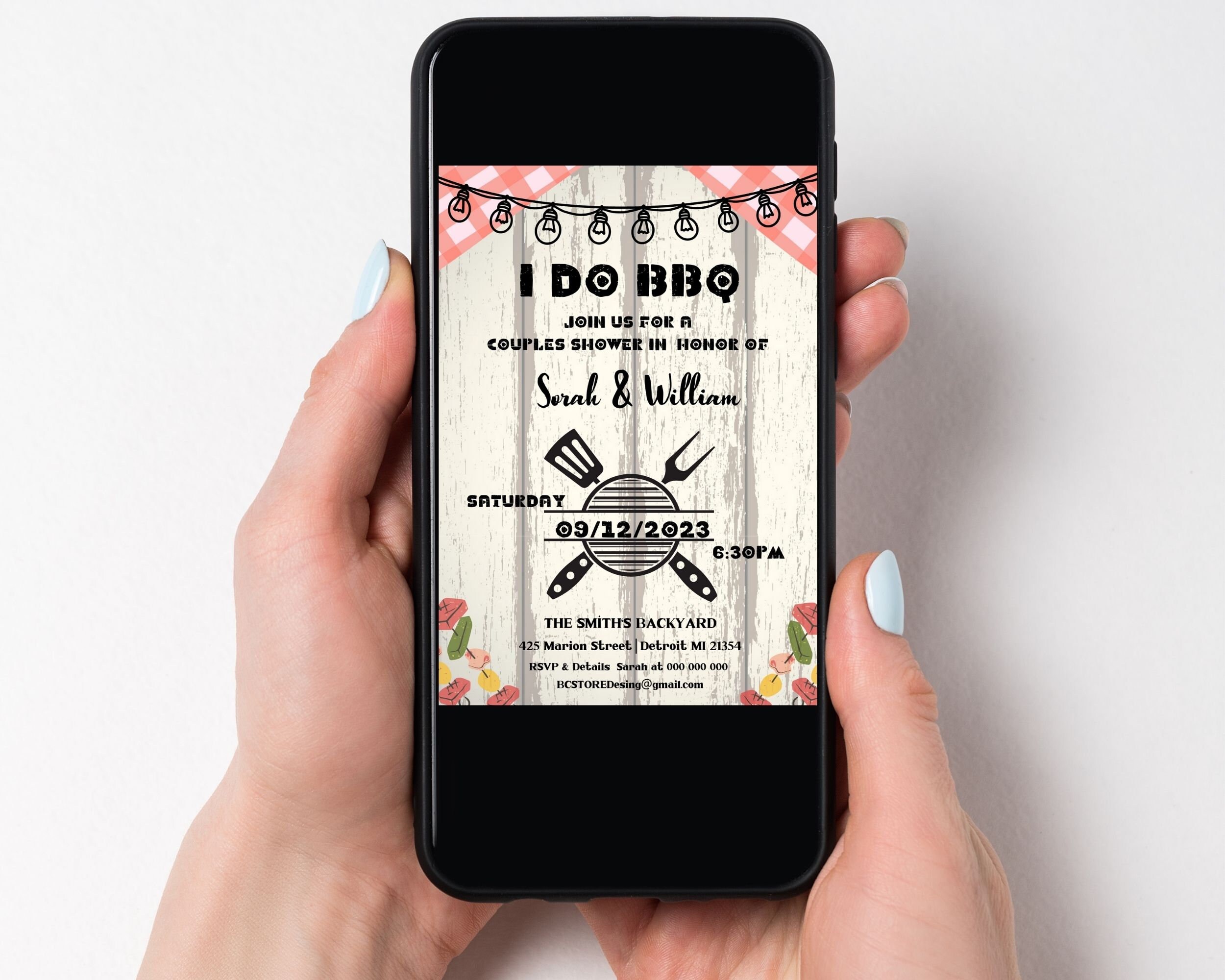 I Do BBQ Invitation,editable BBQ Couples Shower Invitation,bbq Rehearsal Dinner Invitation,grill ...